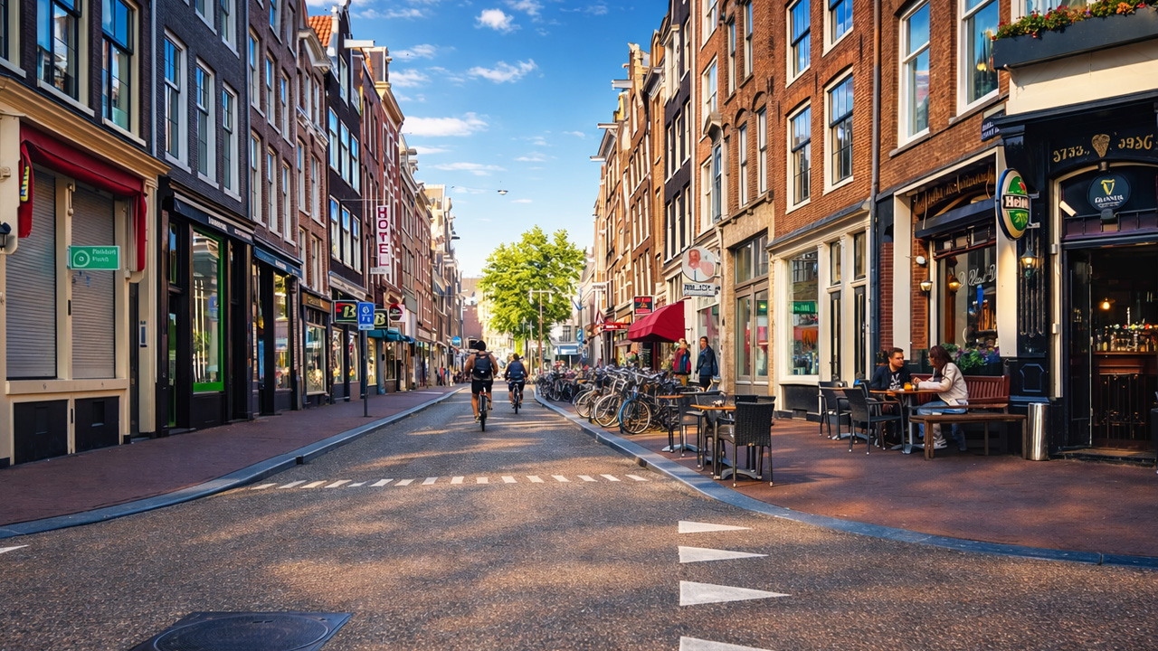 This Amsterdam street feels surprisingly calm