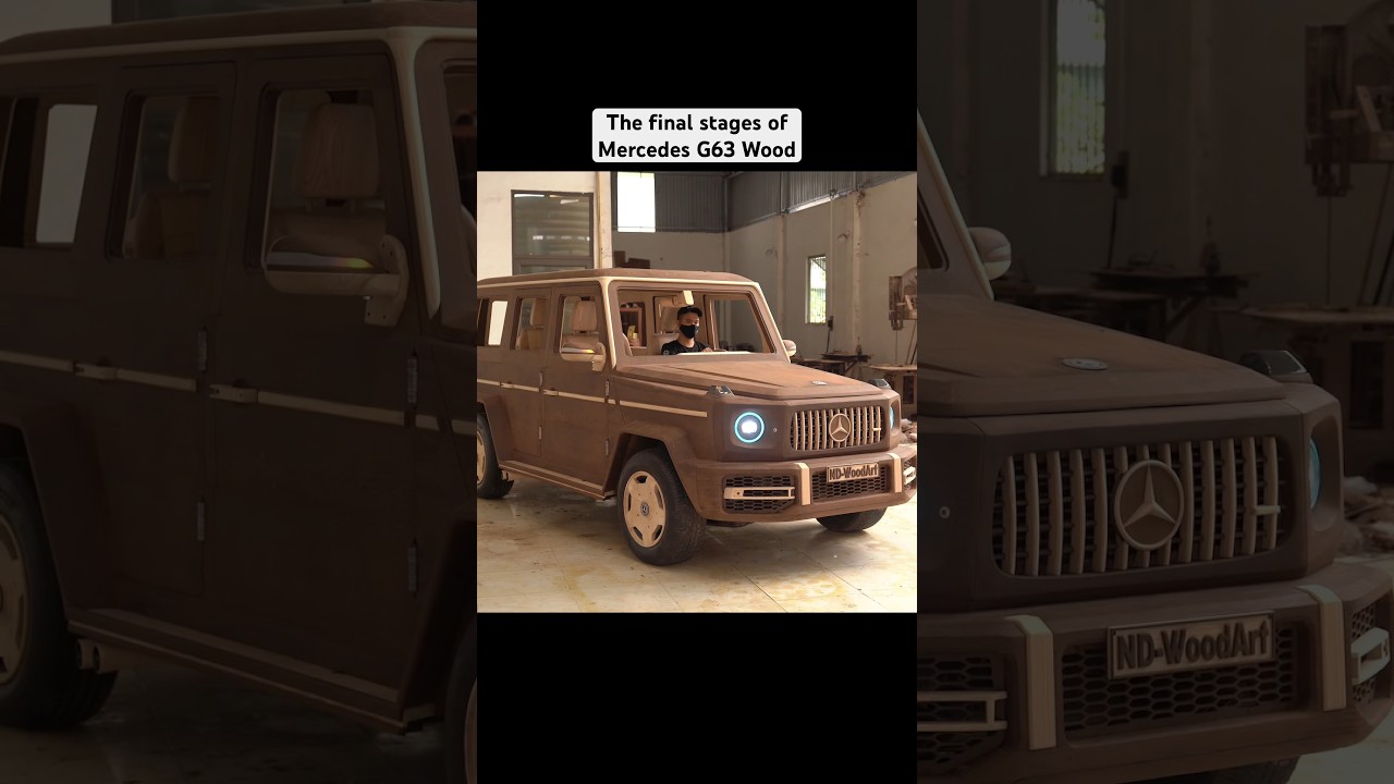 Successfully built a life-size wooden Mercedes G63 AMG #ndwoodart #g63