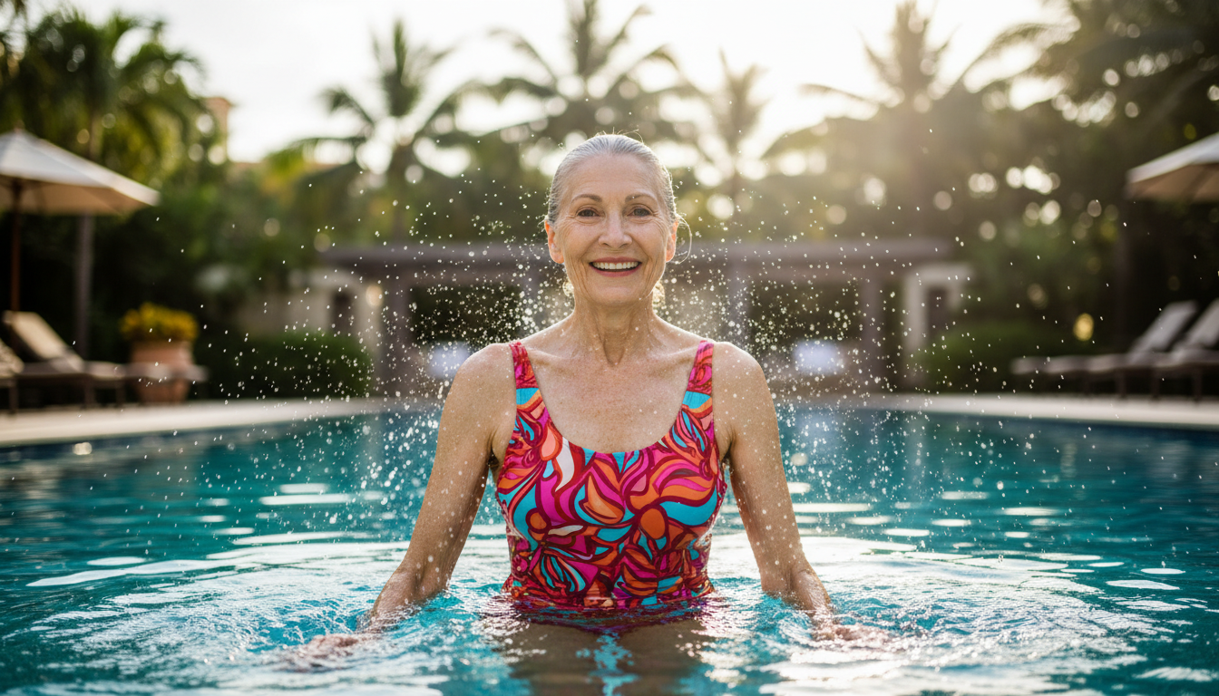 Woman, 100, who loves water aerobics and lives alone, shares her simple ...