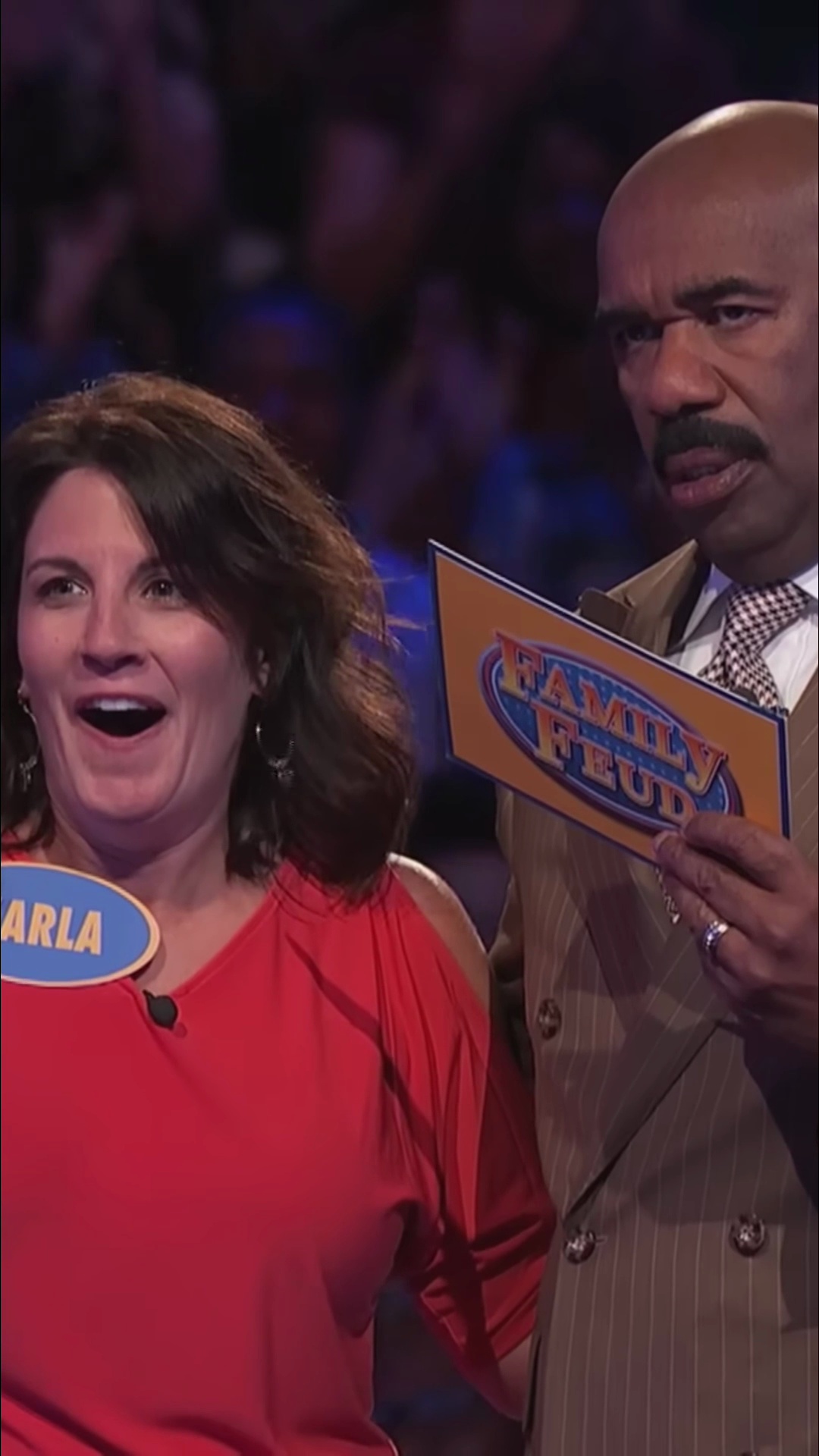 Karla sweeps the board in fast money on Family Feud