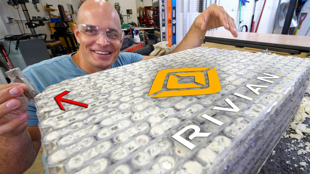 Does Rivian really have 7777 batteries inside? - Battery pack teardown!