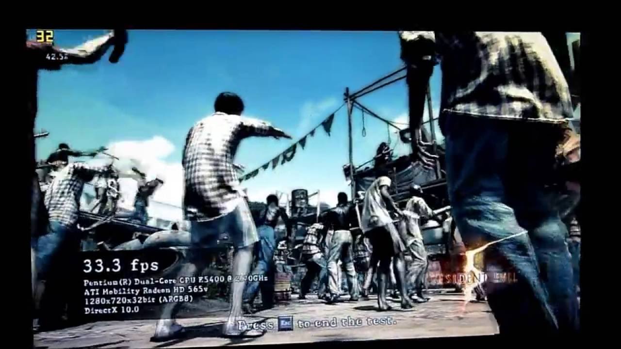 Resident Evil 5 benchmark on MSI Wind Top AE2400 | 720p DX10 ...