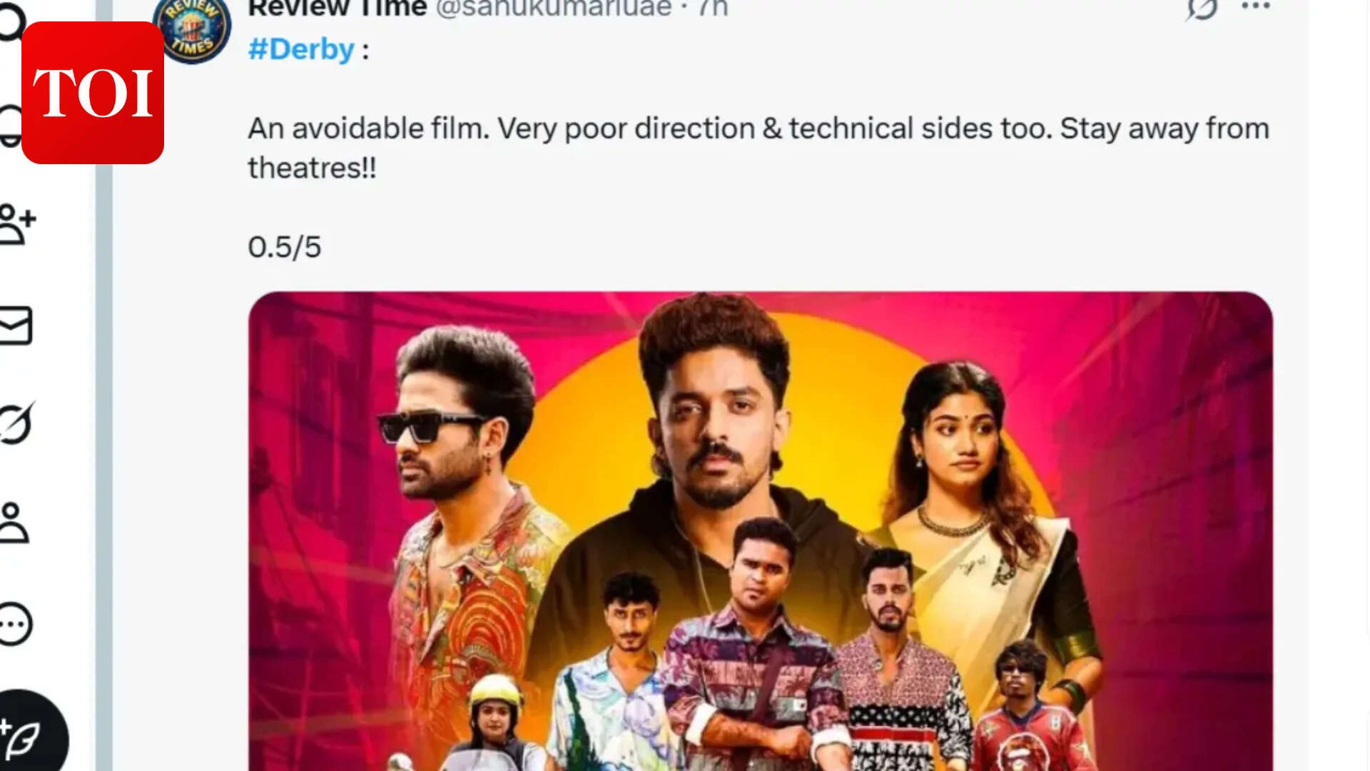 'Derby' Twitter review: Adam Sabiq, Sagar Surya film gets mixed ...