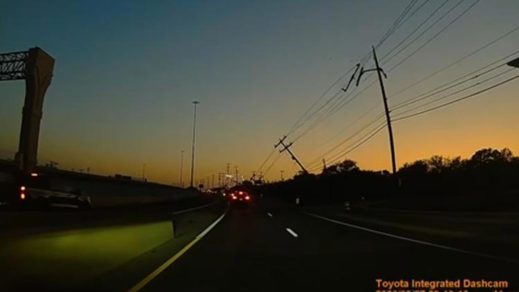 Watch: Powerlines crumple over on gusty evening in northwest San ...