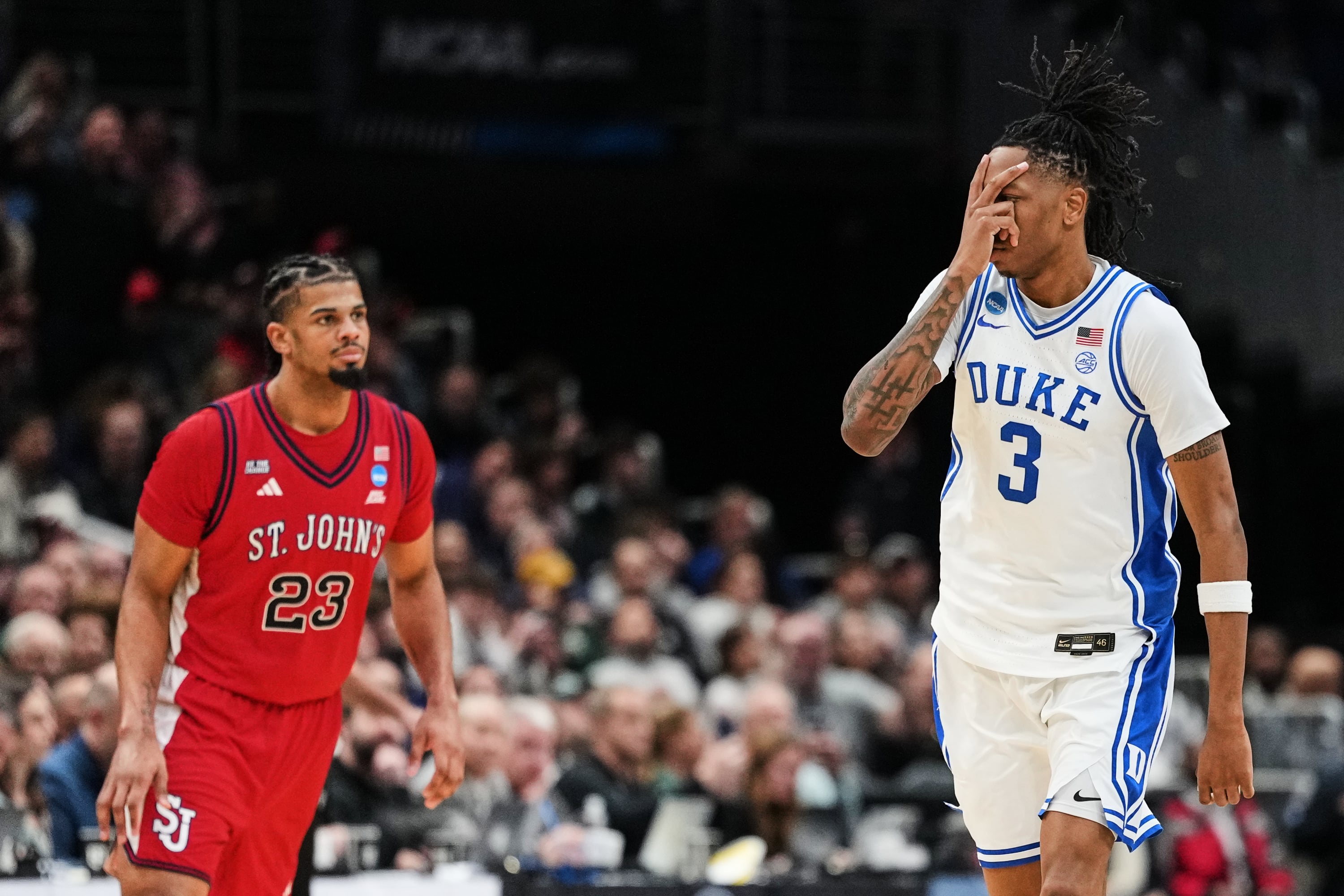 Top-seeded Blue Devils weathered Red Storm, advancing to the Elite 8