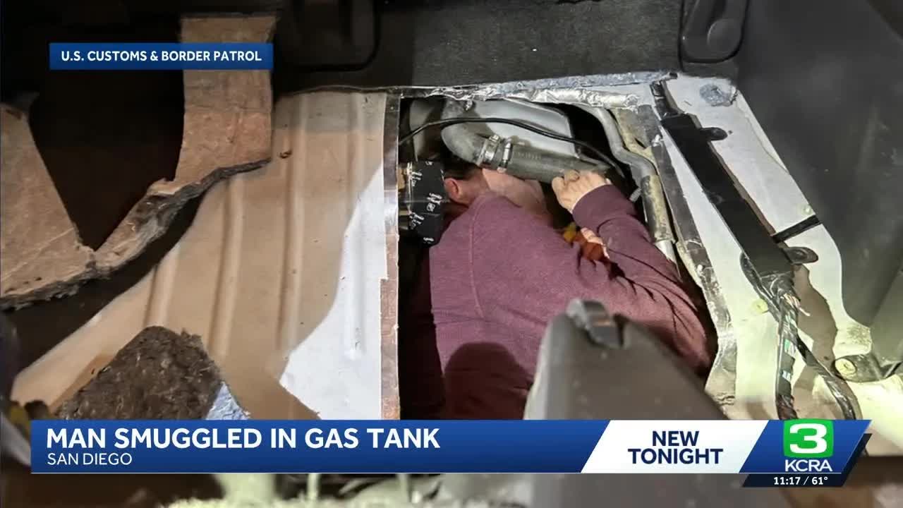 CBP finds man hidden in a vehicle's gas tank