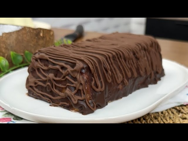 Sobremesa de coco com ganache de chocolate: cremosa e fácil sem forno!