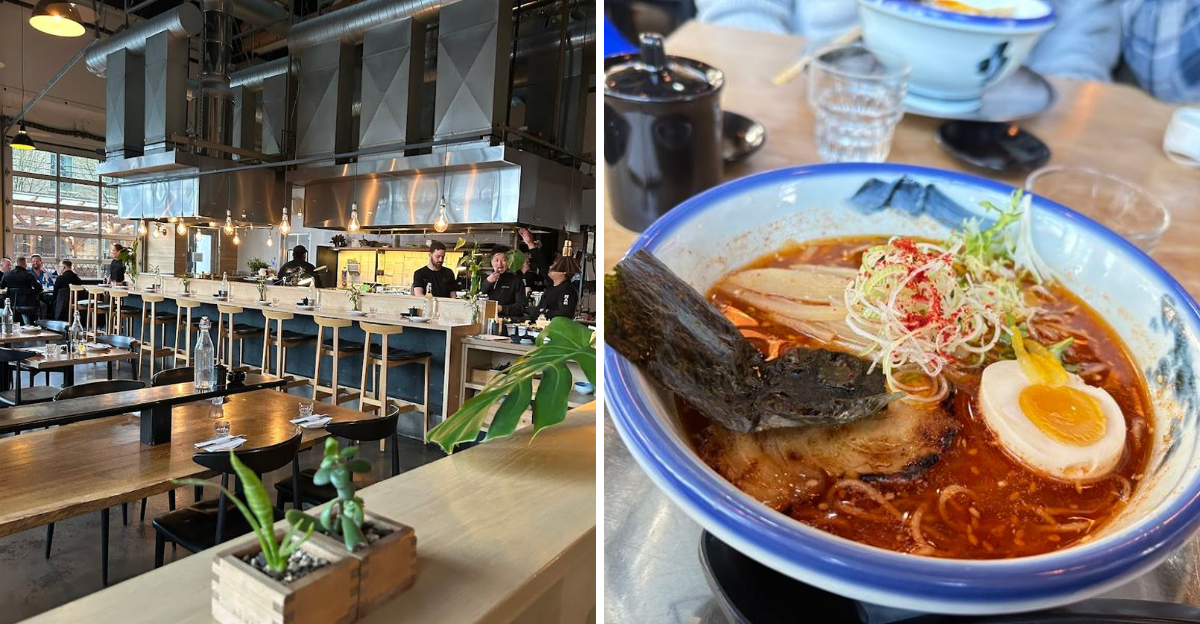 This Oregon spot serves creative ramen, sushi, and robata in a cool ...
