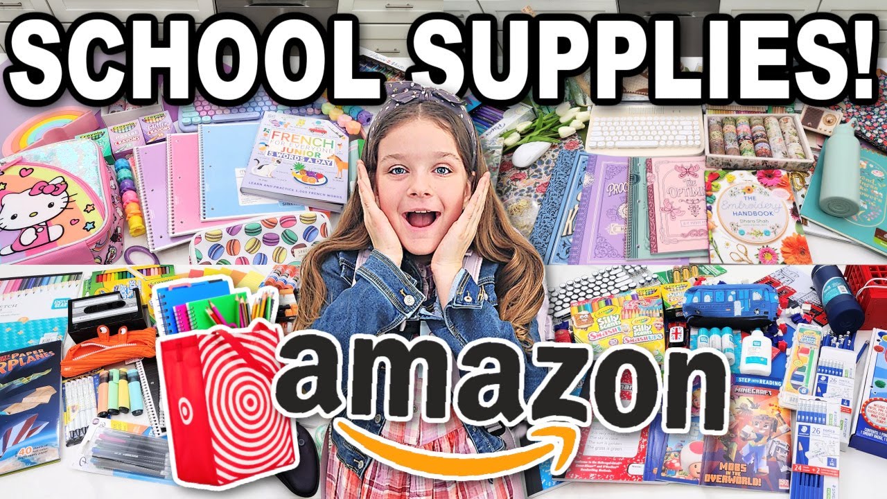 Back to school supplies haul + backpacks & shoes for 4 kids!