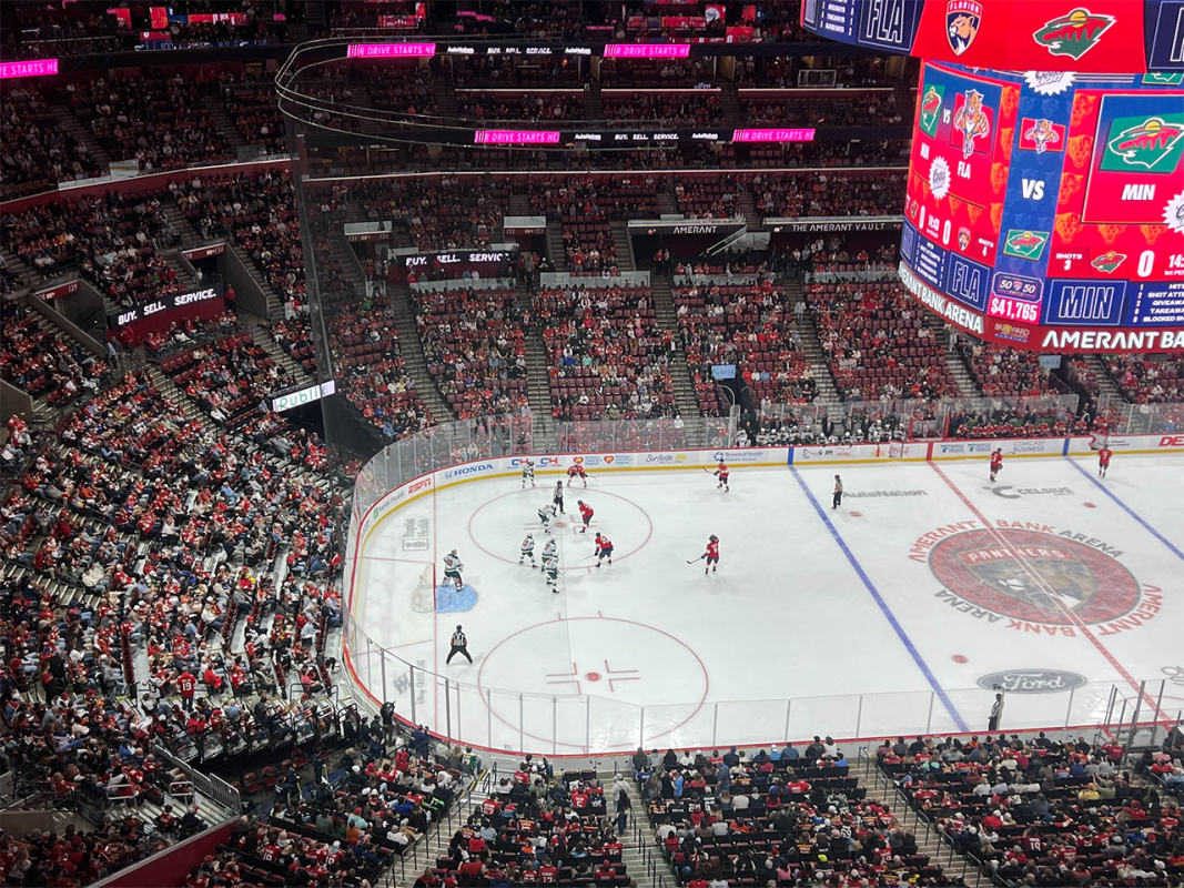Wild announcer's attendance jab draws ire from Panthers fans