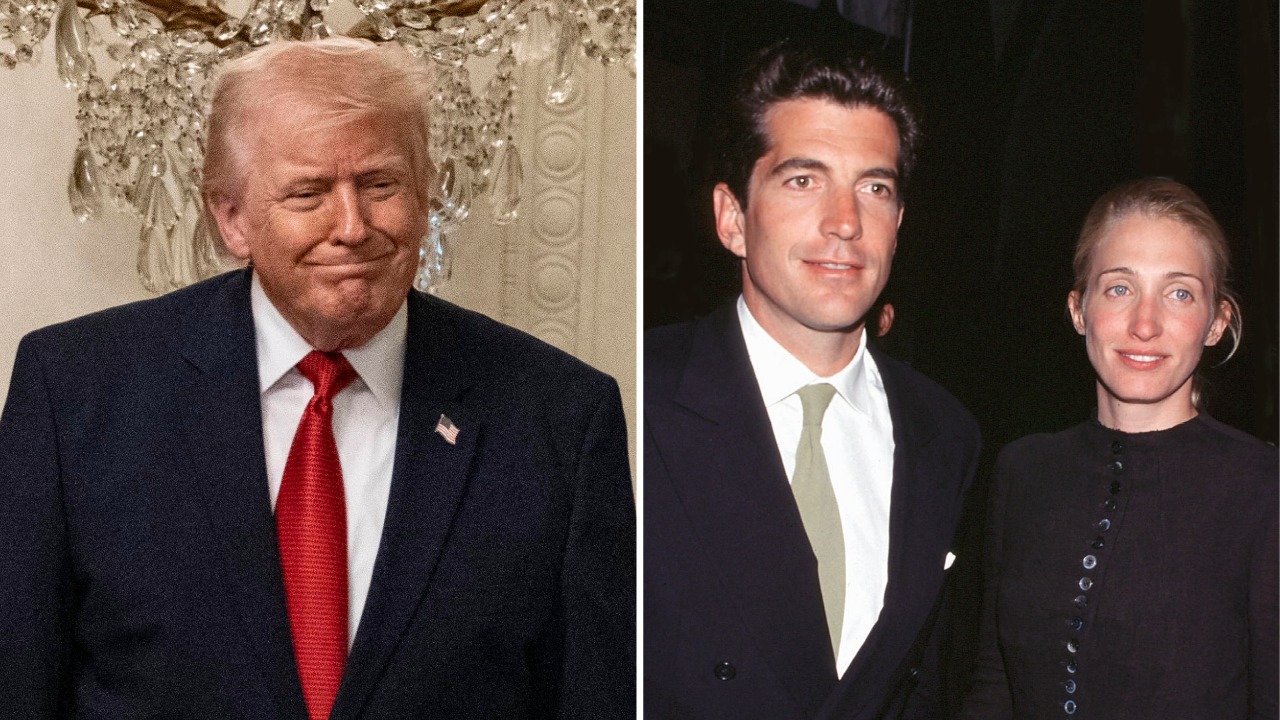 President Trump recalls JFK Jr. and Carolyn Bessette kissing wildly at ...