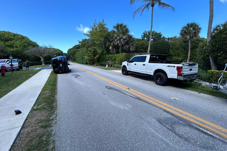 Tiger Woods car crash latest: Golfer arrested after rollover accident