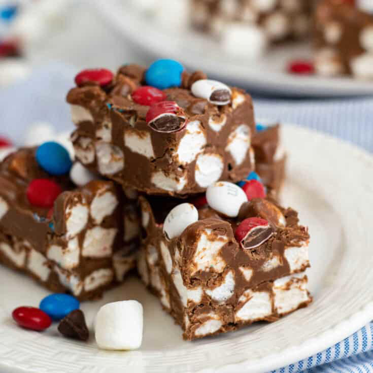 Red White & Blue Marshmallow Bars