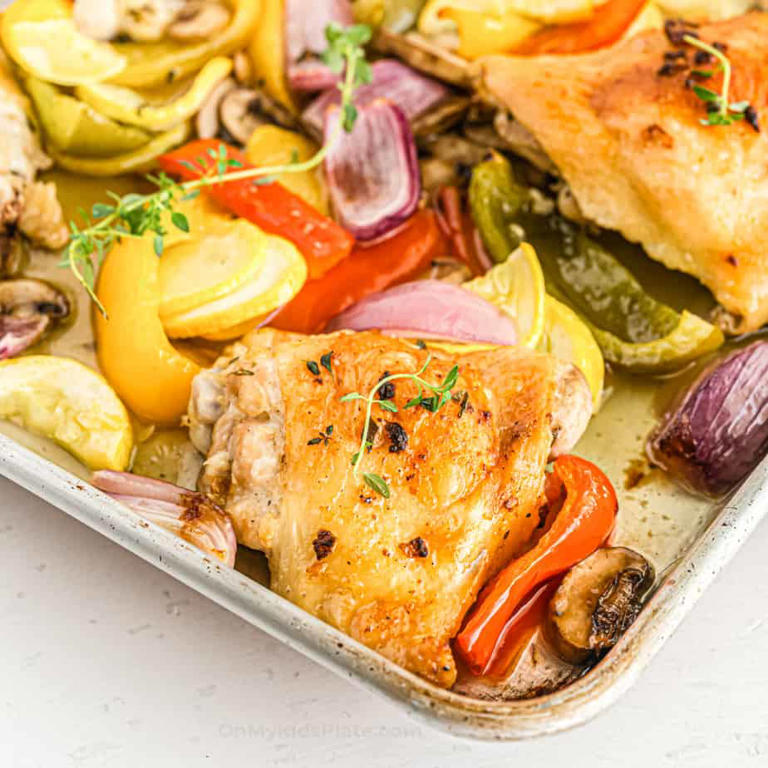 Easy Baked Chicken Thighs With Vegetables
