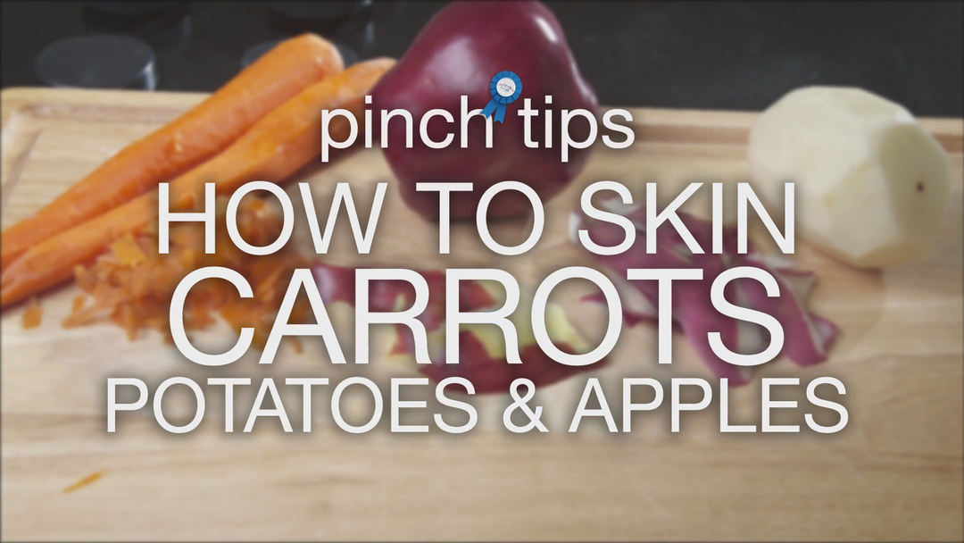 How to skin carrots, potatoes and apples