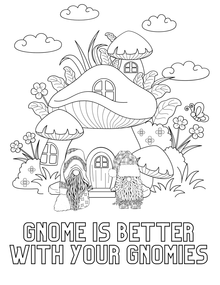 Gnome House Coloring Pages