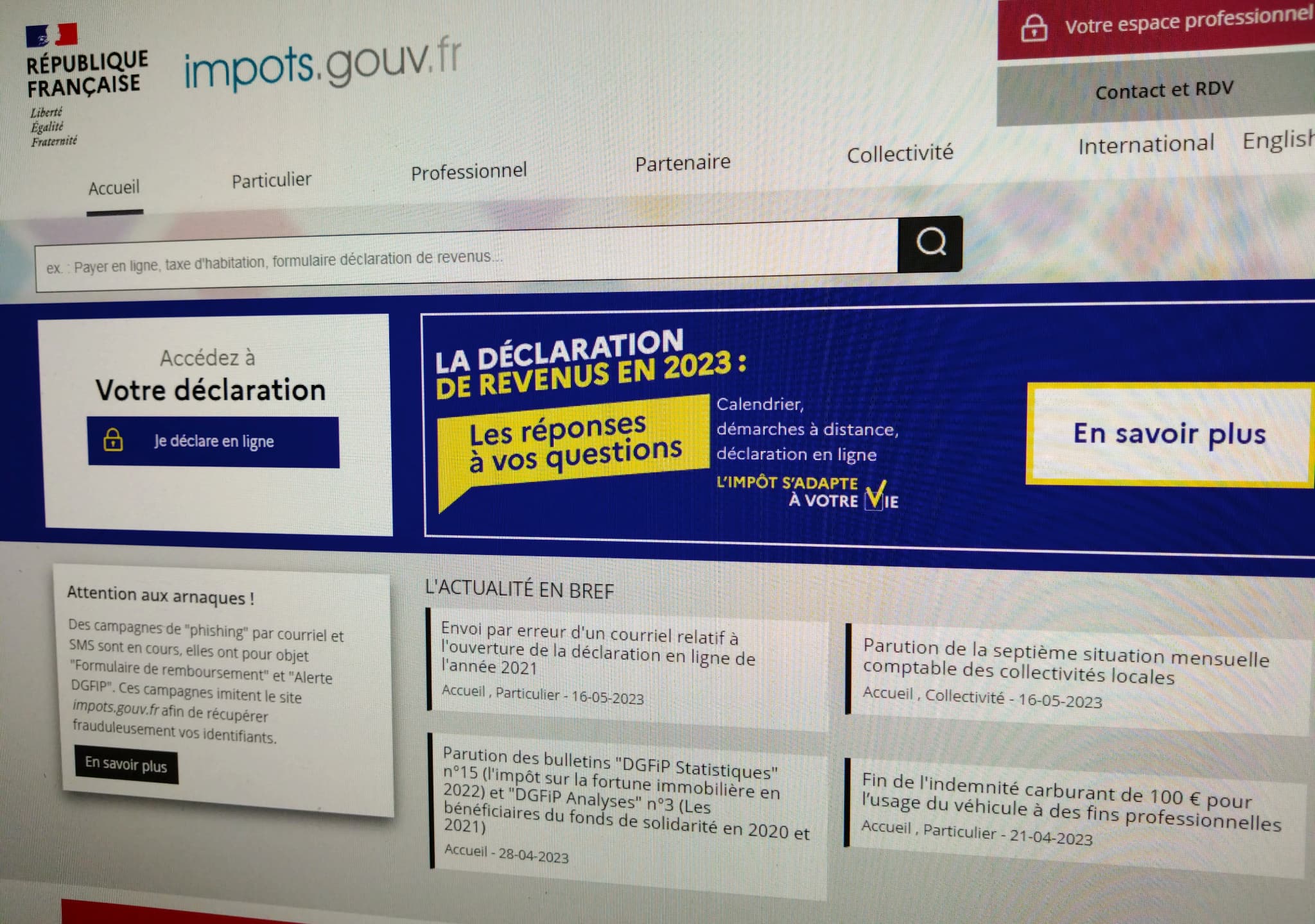 Impôts: cette nouveauté sur le site impots.gouv rend plus difficile la ...