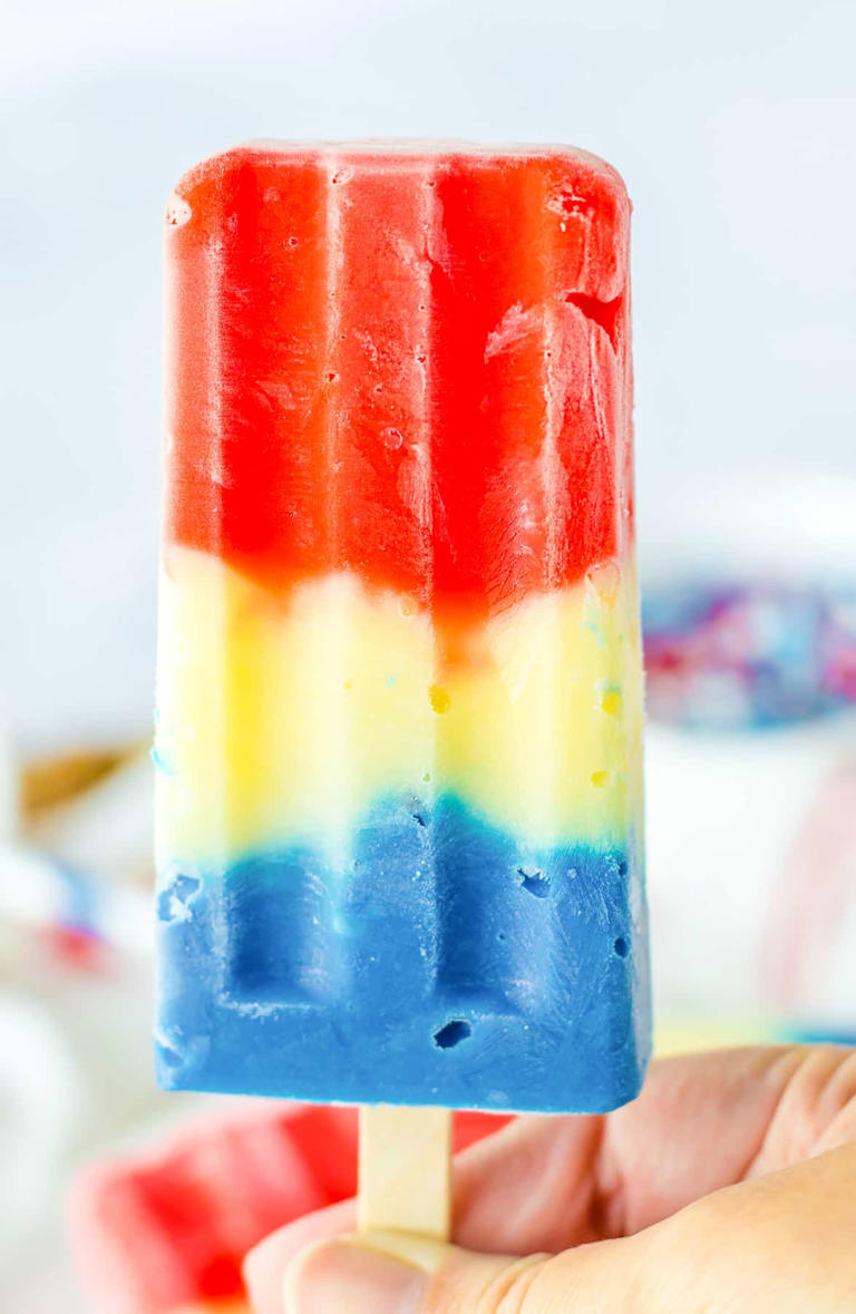 Red White And Blue Popsicles (Three Ingredients!)
