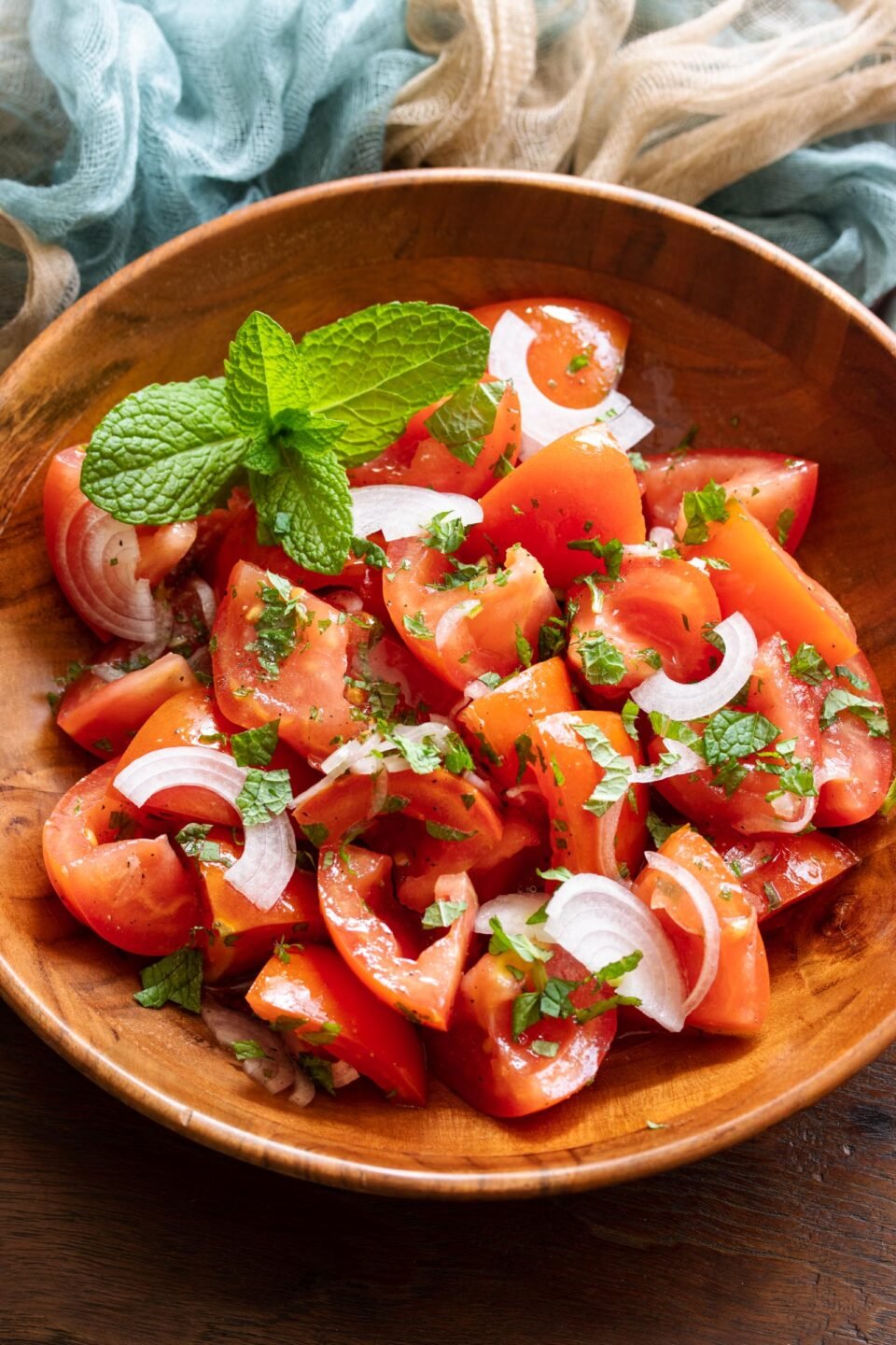 Refreshing and Light Tomato Salad With Mint
