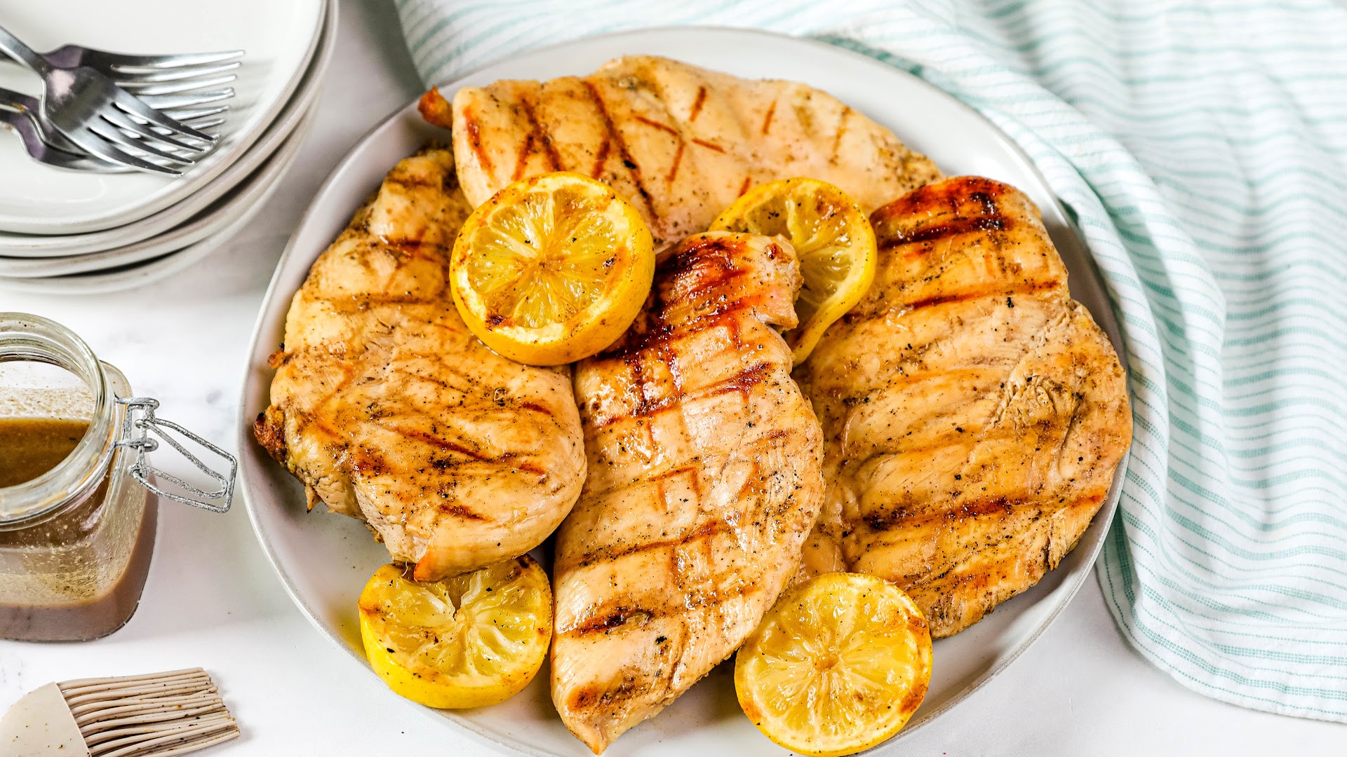 Simple ingredients make this zesty grilled chicken so good