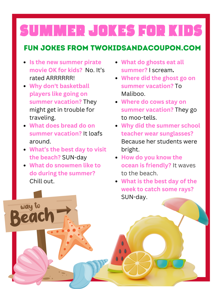 Laugh Out Loud With These Fun Summer Jokes for Kids PLUS Free Printable