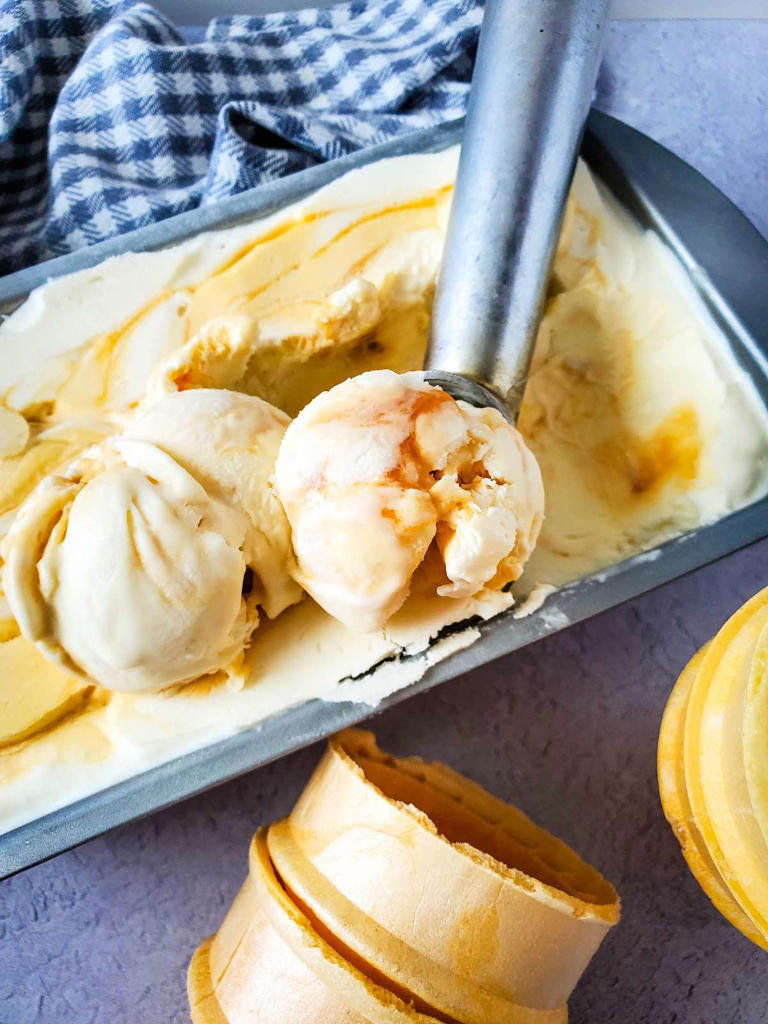3 Ingredient No Churn Butterscotch Ice Cream