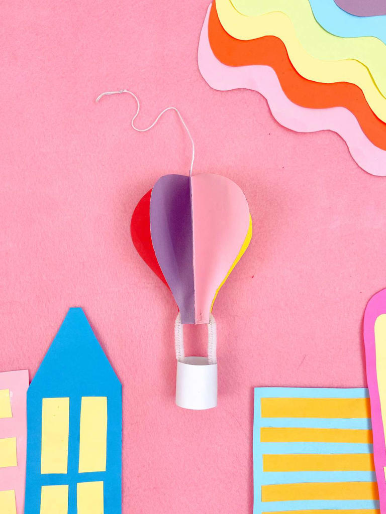 Easy Paper Hot Air Balloon Craft