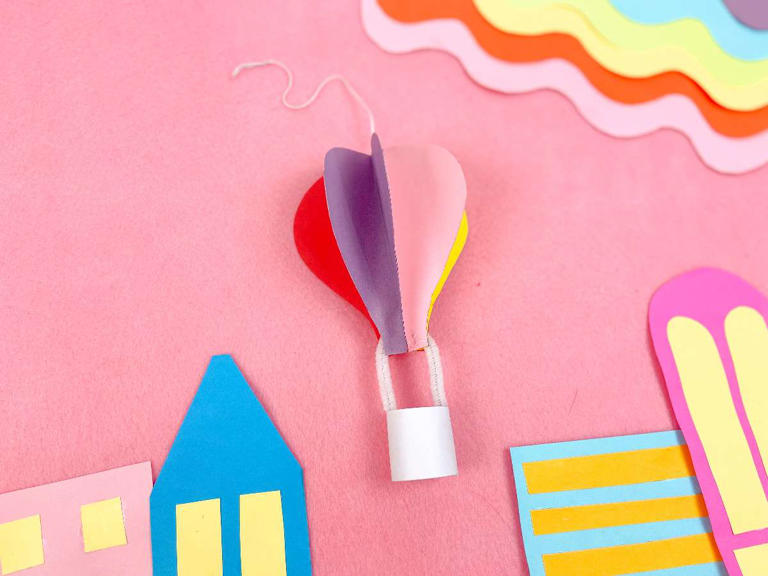 Easy Paper Hot Air Balloon Craft