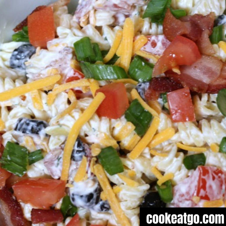 Amazing ranch bacon pasta salad