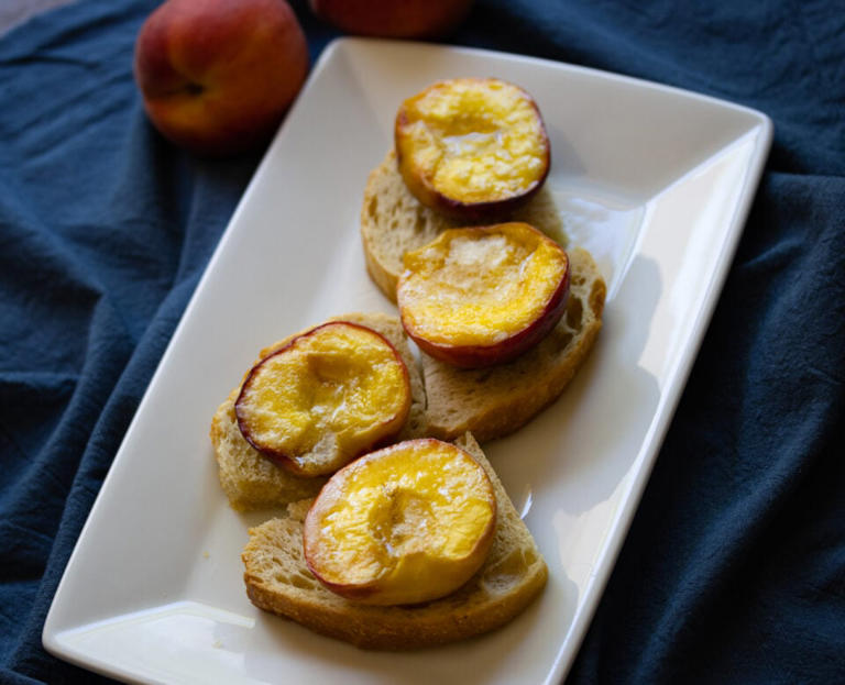 Sweet Simplicity: Baked Peaches on Toast