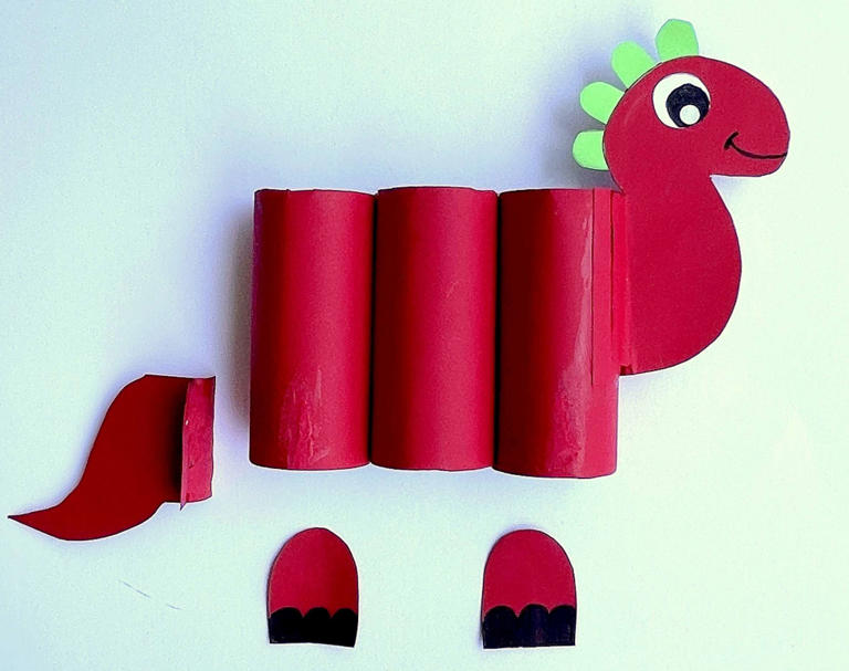 Easy and Colorful Dinosaur Craft