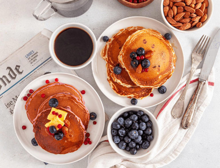 The Best Spiced and Fluffy Purple Blueberry Pancake Recipe