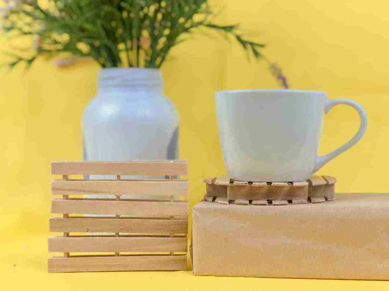 DIY Coasters Made With Craft Sticks