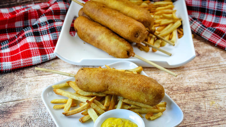 Nowadays, corn dogs are easily bought at the grocery store and are ...