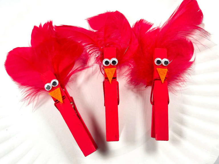 Cute and Colorful Red Bird Craft