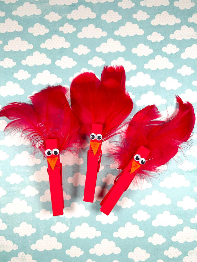 Cute and Colorful Red Bird Craft