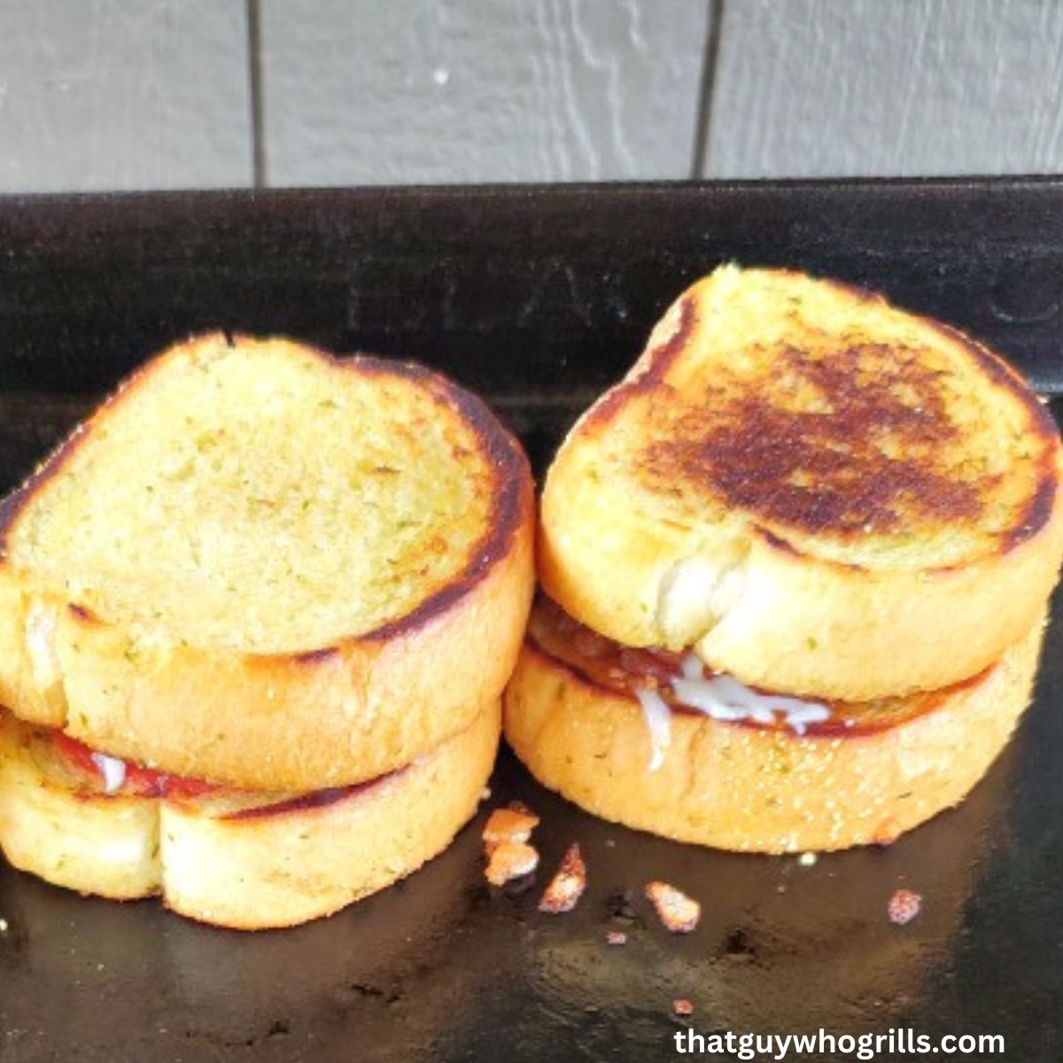 Pizza Grilled Cheese Sandwhiches On Blackstone Griddle!