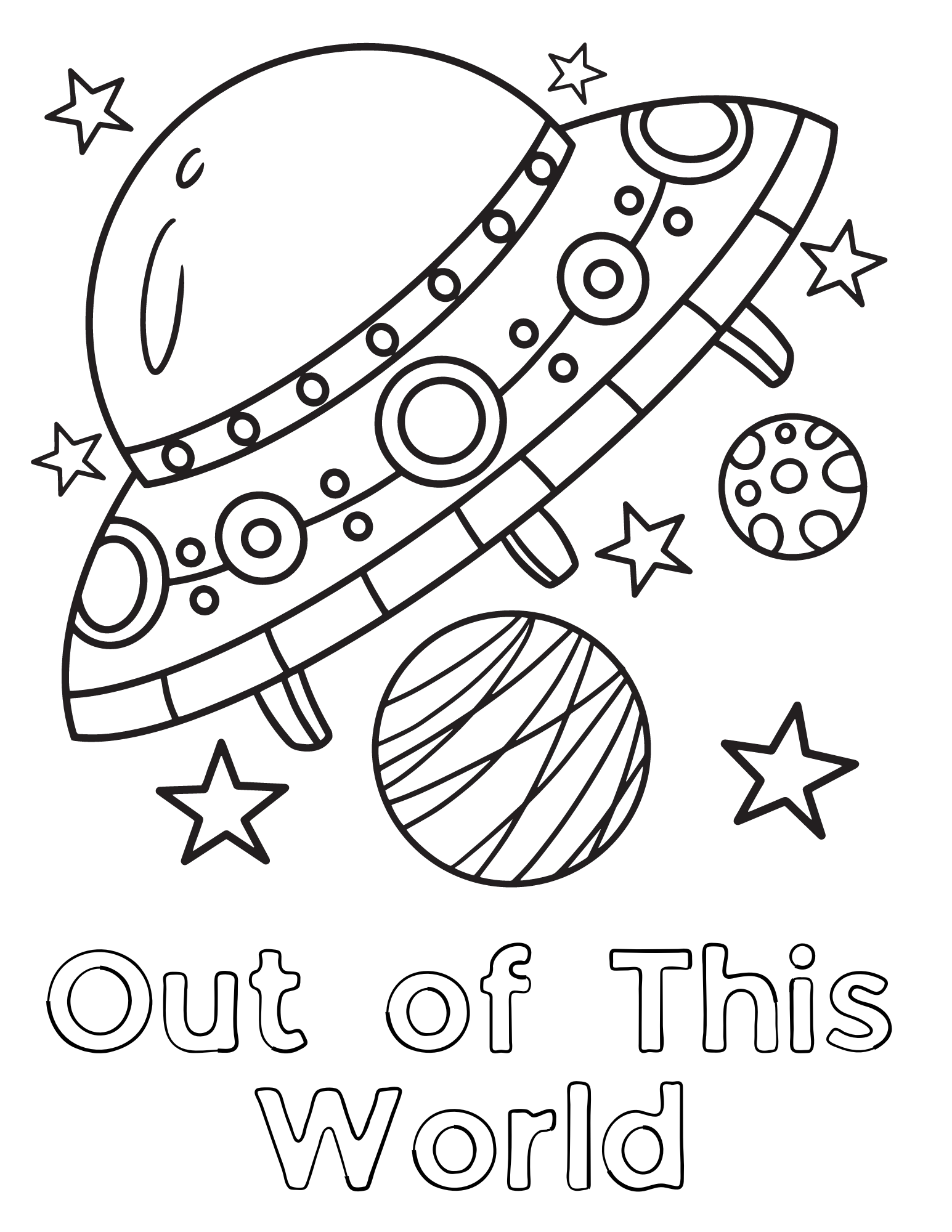 9 Free Printable Alien Coloring Pages