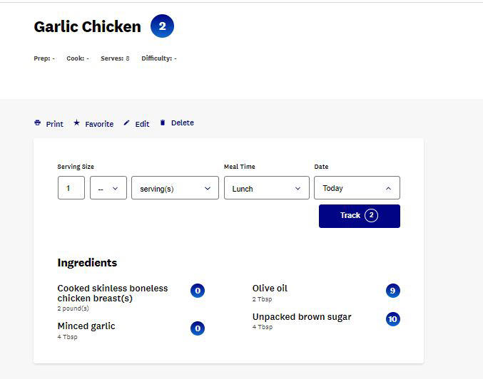 Weight Watchers Garlic Chicken! Only 4 Ingredients!