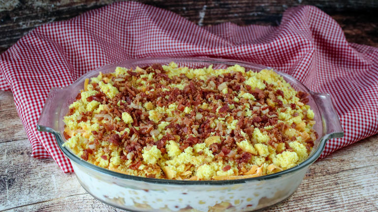 This cornbread salad is perfect for parties or potlucks