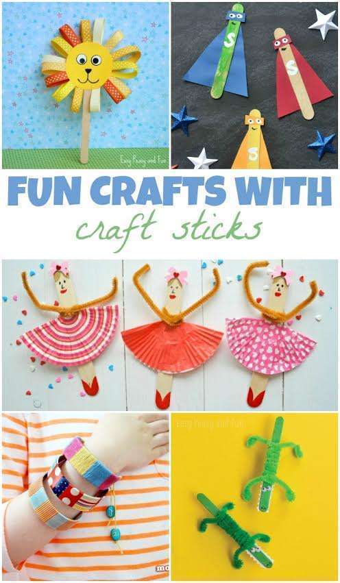 23 Kids Art Ideas With Popsicle Craft Sticks