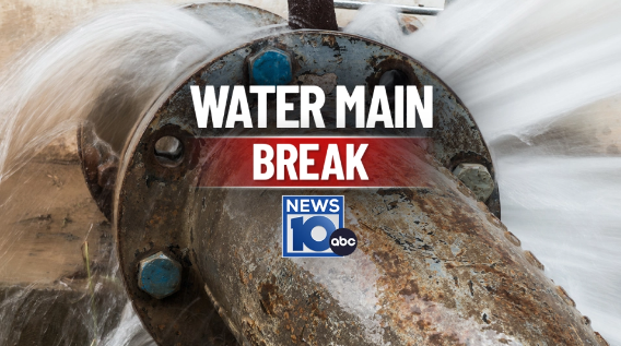 Water main break in Colonie