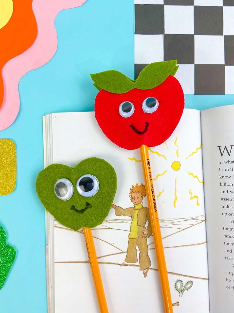 Cute Felt Apple Pencil Toppers