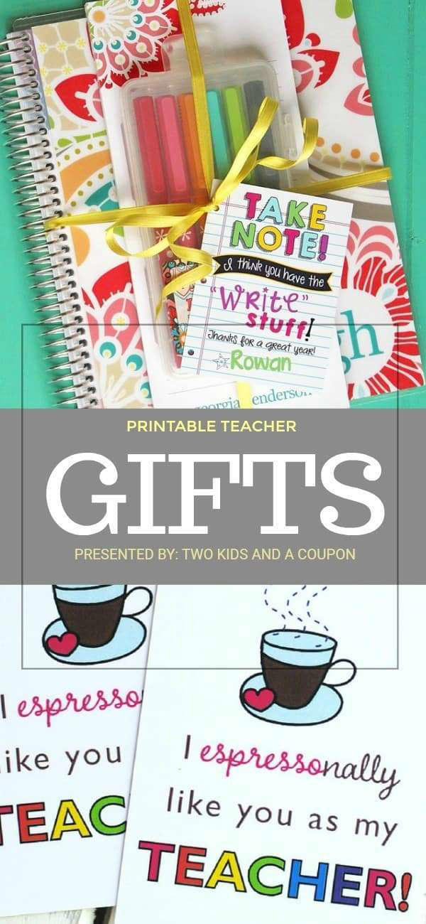 8 free printable teacher gifts