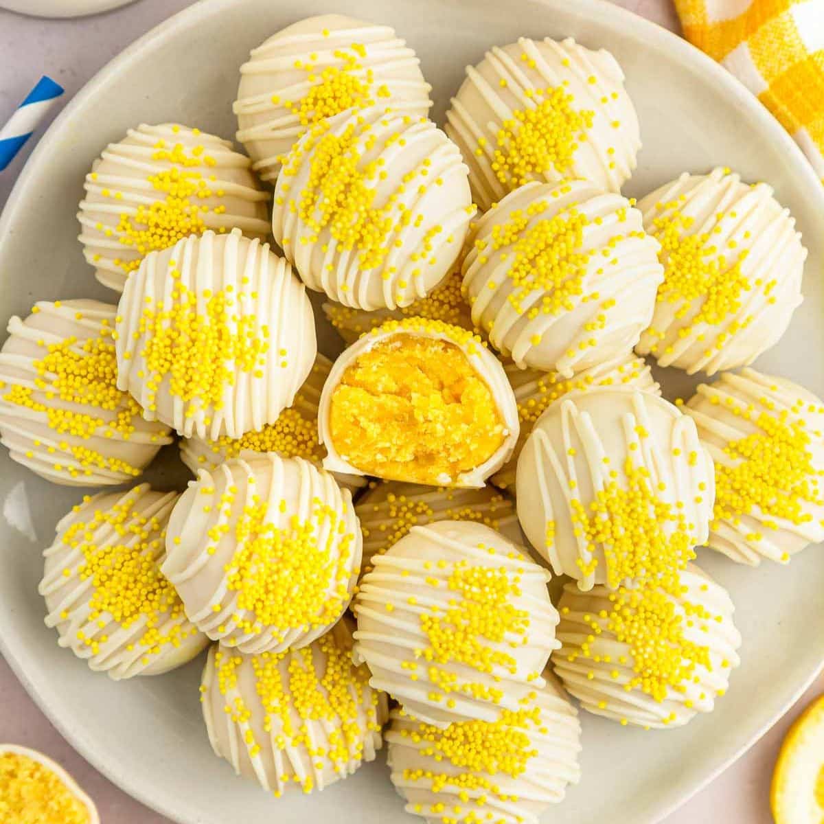 Lemon cake balls