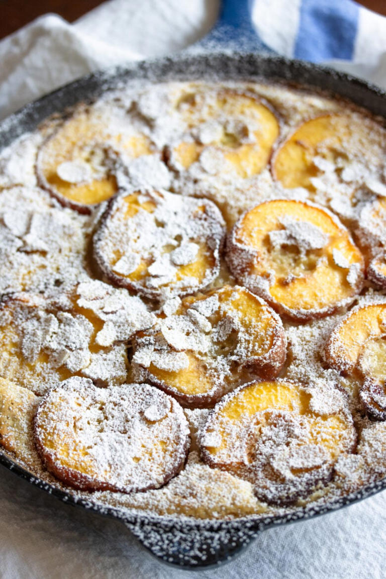 A French Classic Peach Clafoutis