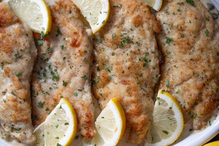 Creamy chicken piccata - a family favorite