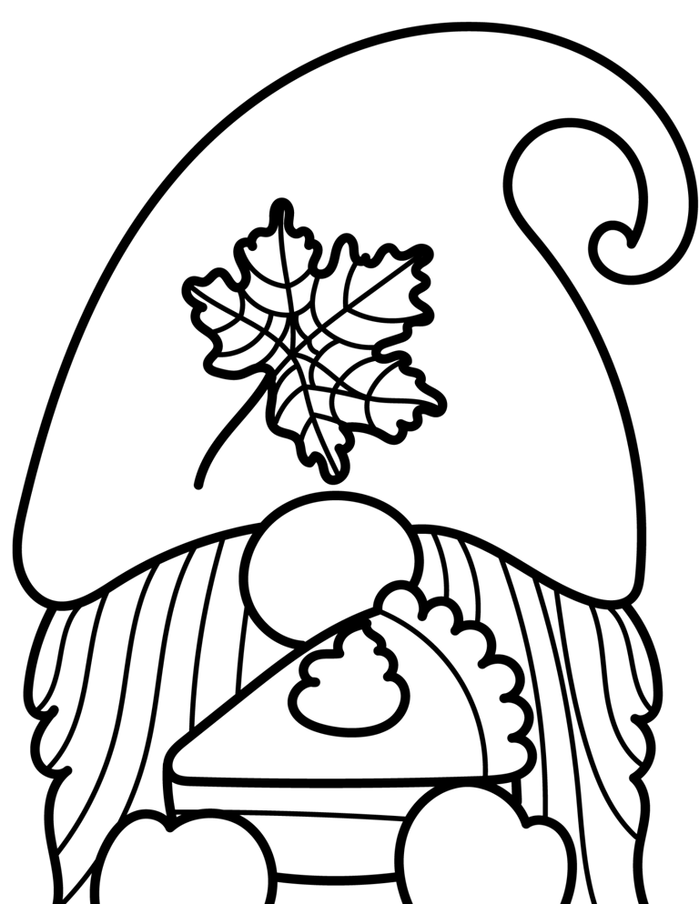 Free Printable Fall Gnomes Coloring Pages