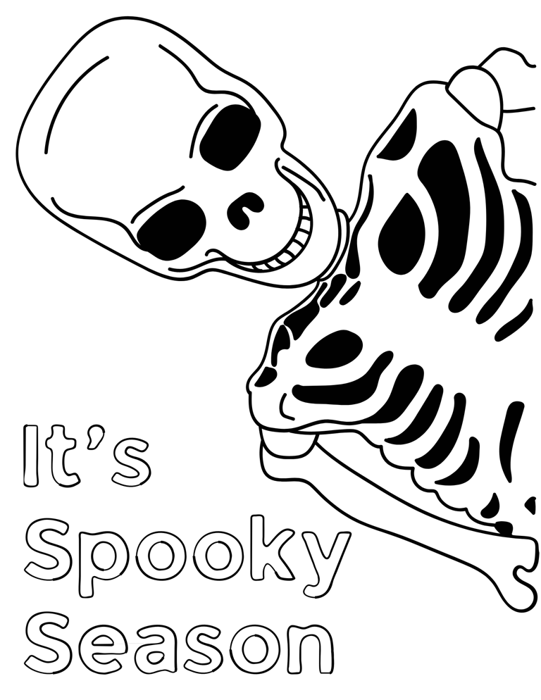 skeleton coloring pages