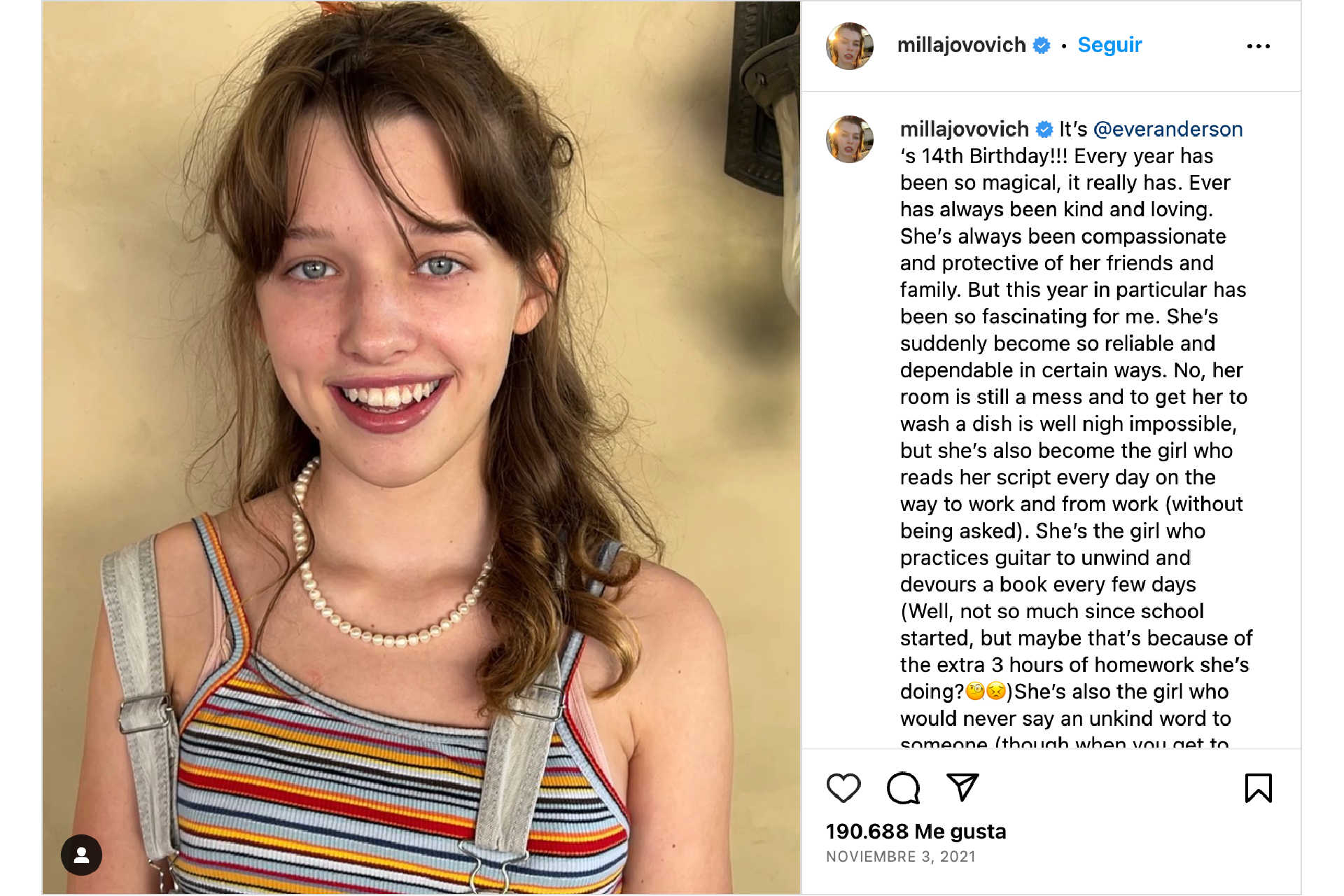 Meet Ever Anderson, Milla Jovovich's lookalike daughter